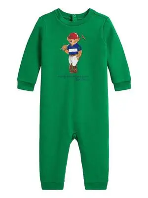 Ralph Lauren Polo Bear Long Sleeve Cotton Blend Jumpsuit - Green