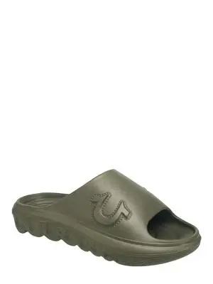 True Religion Molded Slide Sandals - Olive