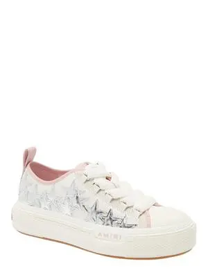 Amiri Stars Court Low Top Sneakers - White/silver/pink