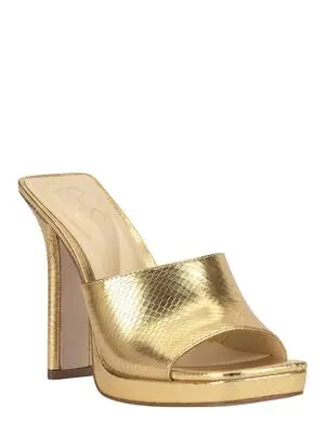 Jessica Simpson Azelica Platform Slide Sandal Gold