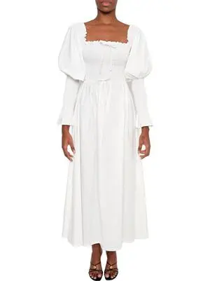 THE LULO PROJECT The Honor Smocked Maxi Dress - Crudo