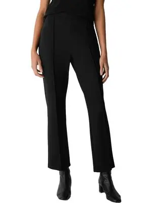 Eileen Fisher High Waist Ankle Pants - Black
