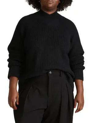 Universal Standard Arli Surplice Neck Sweater - Black