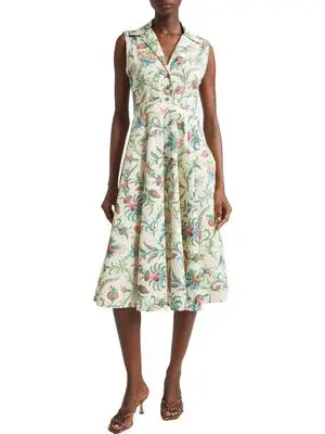 ETRO Floral Cotton Midi Shirtwaist Dress