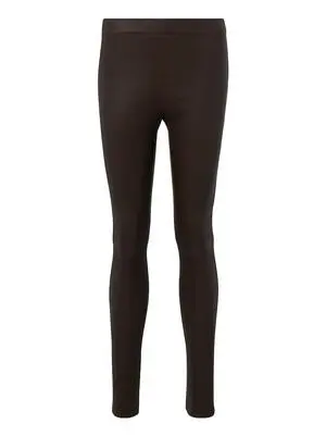 JOSEPH Leather Leggings Brown