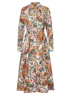 Etro Paisley Cotton Wrap Dress - Multicoloured