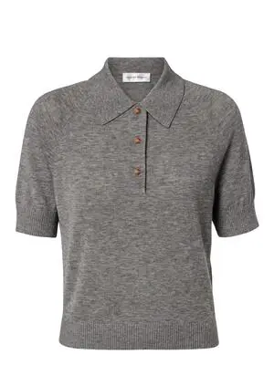 Victoria Beckham Wool Polo Shirt - Grey
