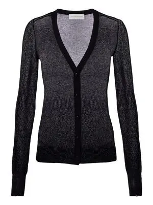 Victoria Beckham Cotton-blend Cardigan - Black