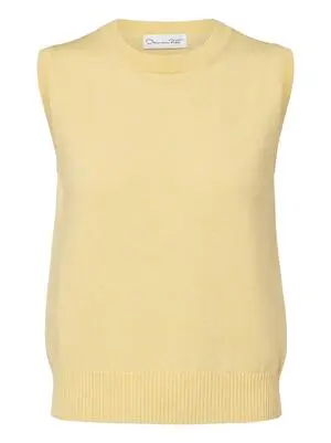 Oscar De La Renta Virgin Wool Sweater Vest - Yellow