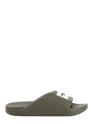 Givenchy Logo Pu Slides - Green