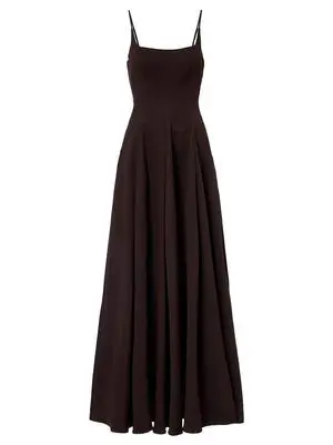 Staud Joy Cotton-blend Gown - Brown