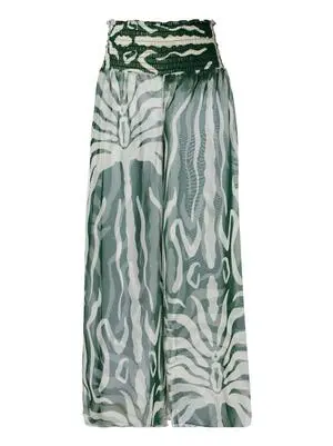 Johanna Ortiz Printed Wide-leg Pants - Green