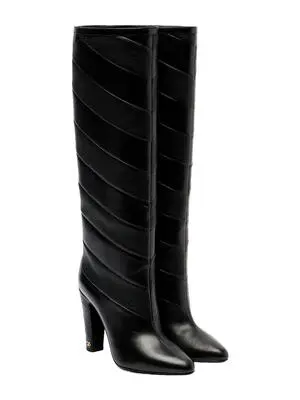 Valentino Garavani Leather Knee-high Boots - Black