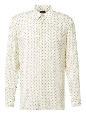 TOM FORD Paisley Silk Crêpe De Chine Shirt - White