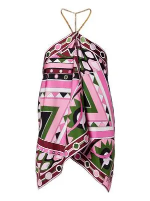 Emilio Pucci Printed Silk Satin Top - Pink