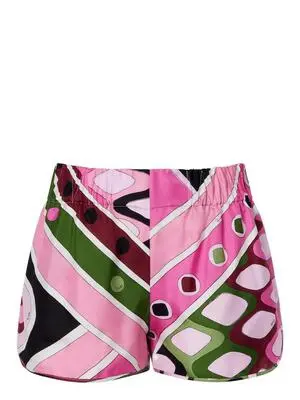 Emilio Pucci Printed Silk Shorts - Pink