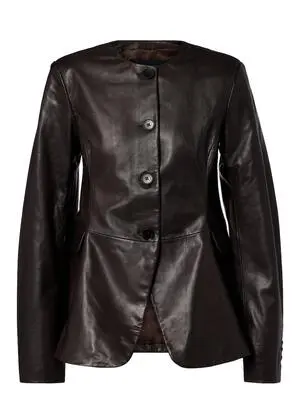 ROTATE BY BIRGER CHRISTENSEN Leather Jacket - Brown