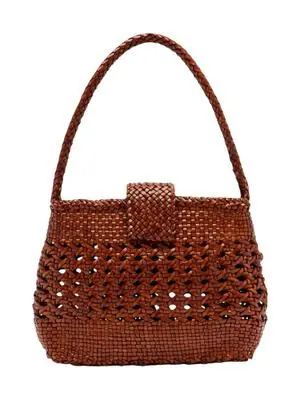 Rixo X Dragon Diffusion Amoria Leather Tote Bag - Brown