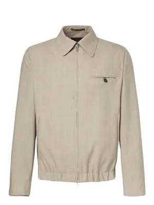 SLOWEAR Virgin Wool Blouson Jacket - Beige