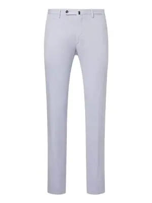 SLOWEAR Cotton And Silk Slim-fit Pants - Blue