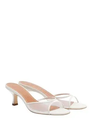 Staud Brigitte Mesh Mules - White