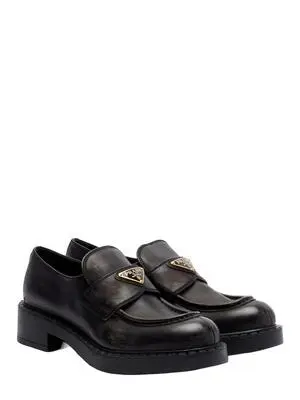 Prada Leather Loafers - Black