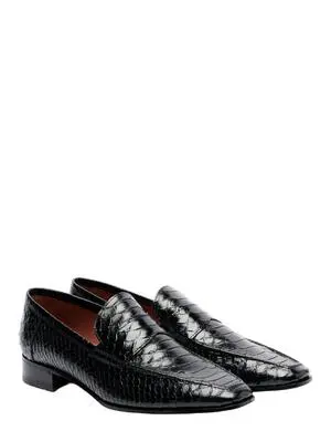 Paris Texas Vincent Croc-effect Leather Loafers - Black