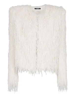 Balmain Fringed Jacket - White