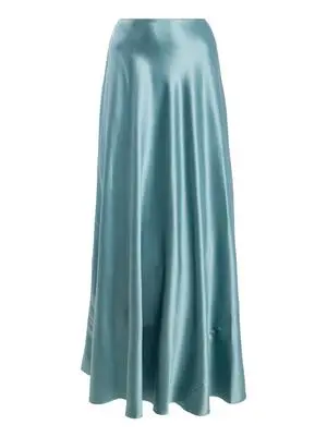 HEIRLOME Antonia Silk Maxi Skirt - Light Blue