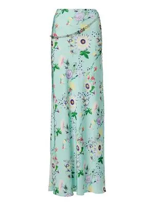 Rabanne Chain-detail Floral Maxi Skirt - Multicoloured