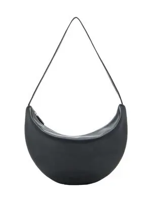 THE ROW Small Izzy Leather Shoulder Bag - Black