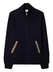 Paul Smith Merino Wool Knitted Jacket - Blue