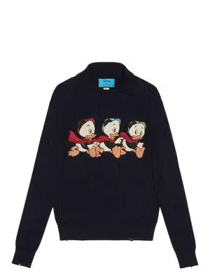 Gucci Disney Donald Duck Cotton Wool Sweater - Blue