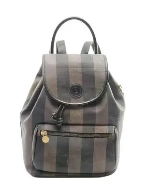 Fendi 2000s Striped Backpack - Brown