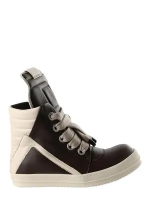 Rick Owens Jumbolace Geobasket Sneakers - Black