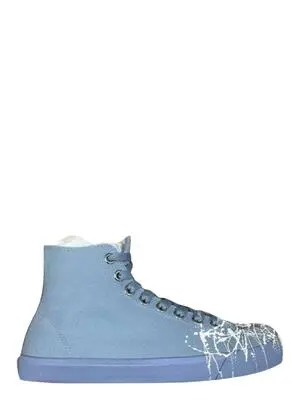 MAISON MARGIELA Tabi High 'paint Splatter Denim - Blue