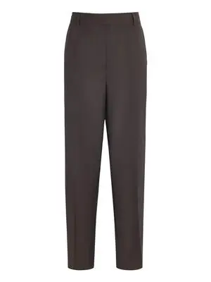 TOTEME Wool Pleated Trousers - Brown