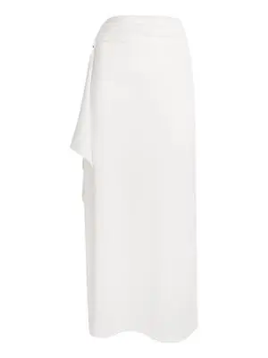 Christopher Esber Ribbed Maxi Skirt With Crystal Embellishment - White