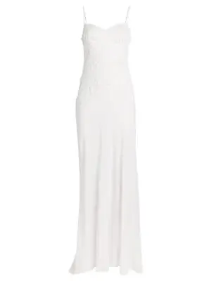 Rosamosario Silk Fatima The Bride Maxi Dress - White