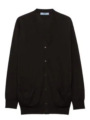 Prada Cashmere Cardigan Dark Brown