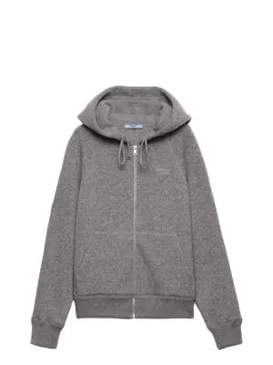 Prada Cashmere Hooded Cardigan - Grey