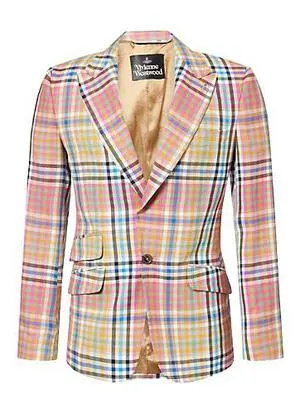 VIVIENNE WESTWOOD Peak-lapel Check Wool Blazer - Multi