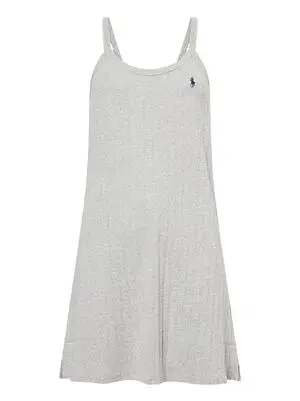 Polo Ralph Lauren Pointelle Cotton-jersey Cami Slip Dress - Heather Grey