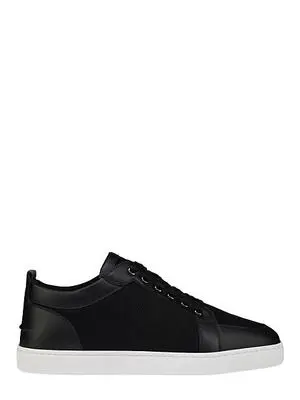 CHRISTIAN LOUBOUTIN Rantulow Leather Flat Trainers - Black