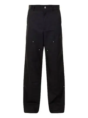 COLE BUXTON Carpenter Straight-leg Woven Trousers - Black
