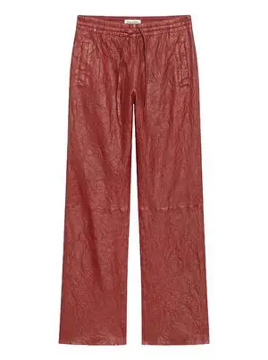 Zadig&Voltaire Leather Trousers - Cherry