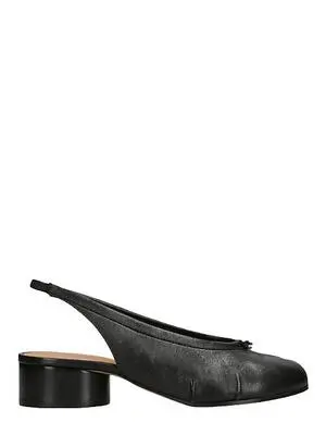 MAISON MARGIELA Tabi Ballerina 30 Leather Slingbacks - Black
