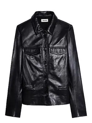 Zadig&Voltaire Liam Four-pocket Leather Jacket - Noir