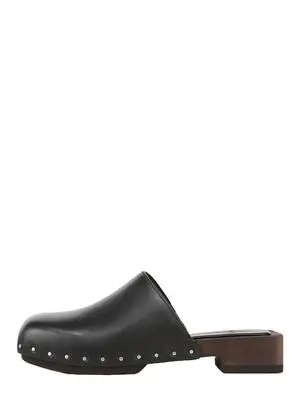 Vince Margarita Leather Clog - Black