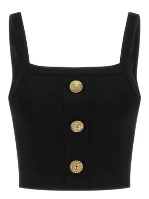 Balmain Brassiere Top - Black